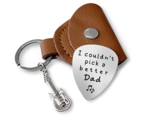 ptzizi i couldn’t pick a better dad, stainless steel guitar picks jewelry for guitar player musician dad papa grandpa father's day birthday christmas gifts (02)