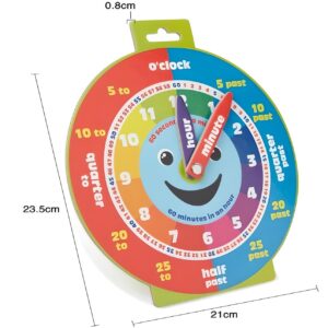 Morgan's Direct Early Learning Education Clock Moveable Hands Smiley Face Magnetic. - Easy to use and to learn for young children as well as durable and portable.