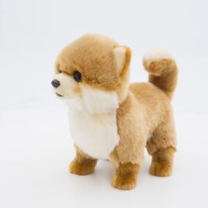 cu-mate 12 inch pomeranian stuffed animal dog realistic puppy plush toys- cute pet gift for kids