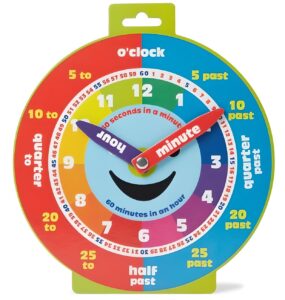 morgan's direct early learning education clock moveable hands smiley face magnetic. - easy to use and to learn for young children as well as durable and portable.