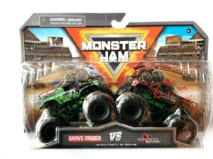 monster jam grave digger vs northern nightmare, 1:64 scale double pack series 18