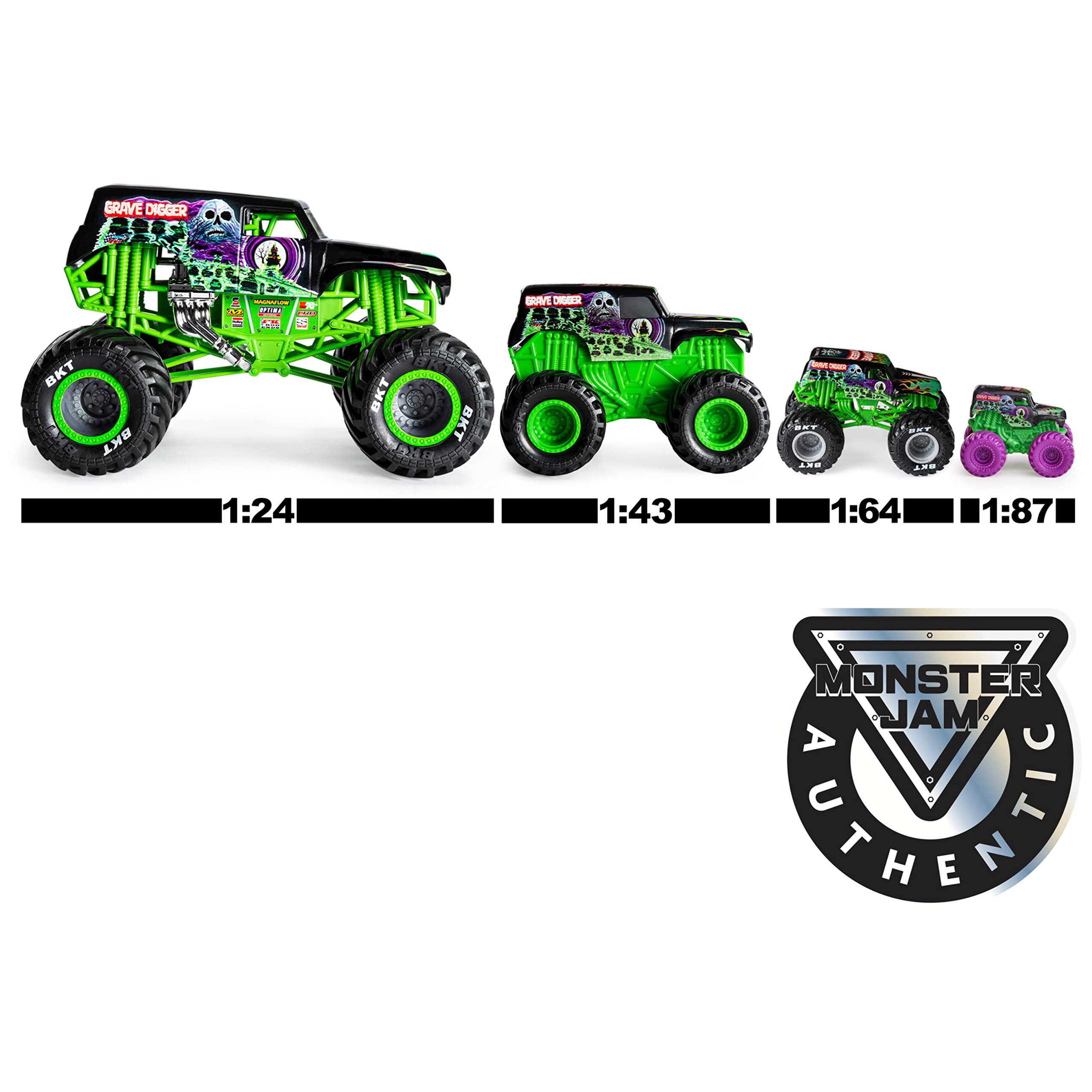 Monster Jam, Official Grave Digger Monster Truck, Die-Cast Vehicle, Retro Rebels Series, 1:64 Scale, Kids Toys for Boys Ages 3 and up