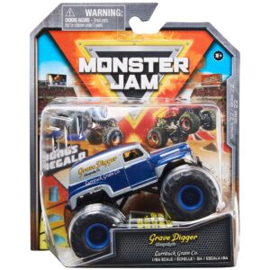 monster jam, official grave digger monster truck, die-cast vehicle, retro rebels series, 1:64 scale, kids toys for boys ages 3 and up