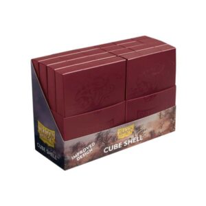 dragon shield cube shell blood red - 8 units – durable and sturdy tcg, ocg card storage – card deck box - compatible with pokemon yugioh commander and mtg magic: the gathering cards