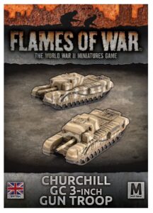 flames of war mid war british churchill gc 3-inch gun troop fow bbx67