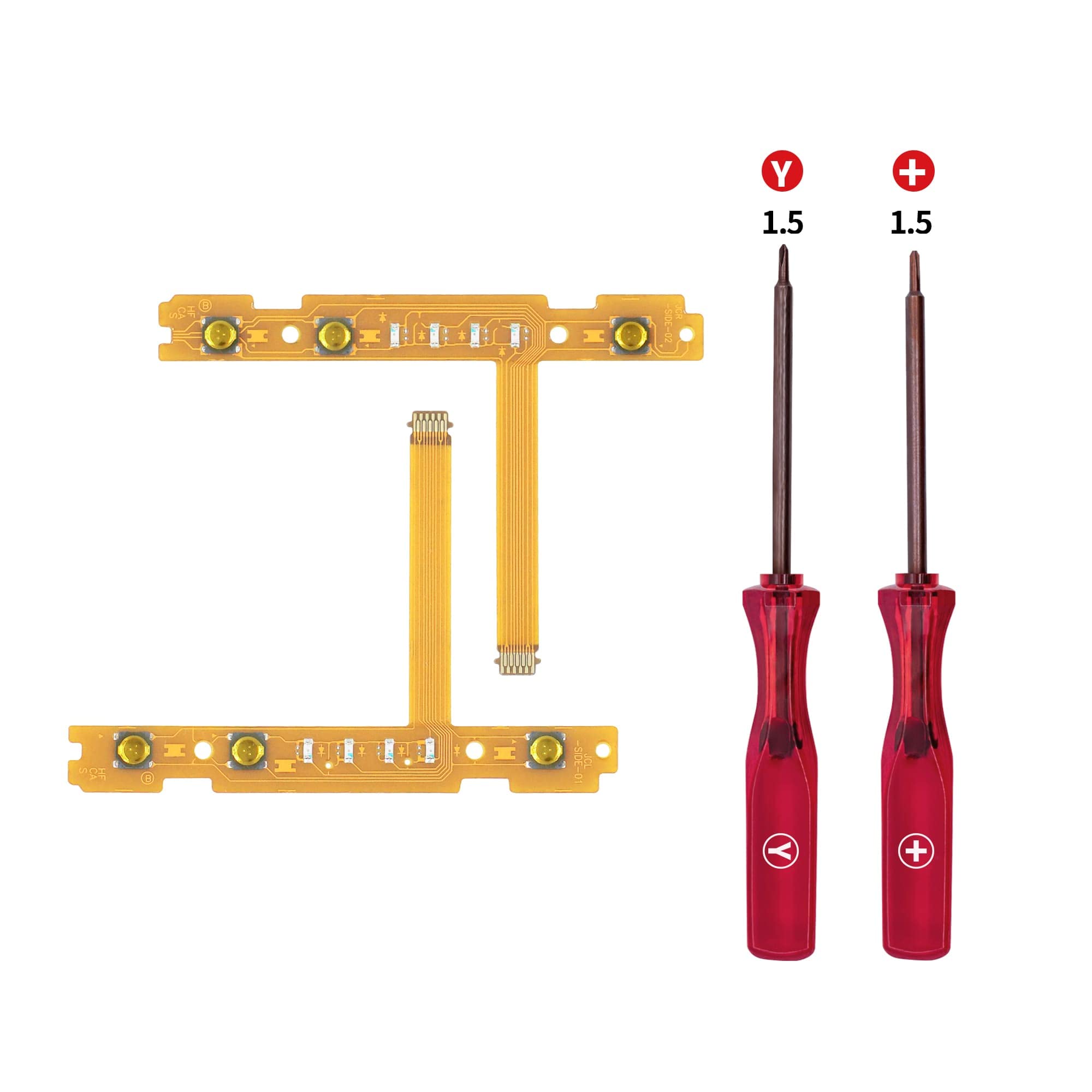 Wigearss SL SR Left Right Button Key Flex Cable Replacement with Y-Screwdriver & +-Screwdriver for NS Switch/Switch OLED Joy-Con Controller