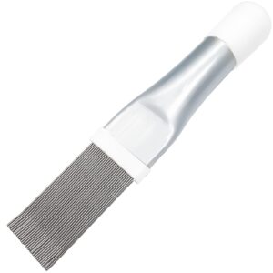 qingsheng 1pcs stainless steel air conditioner fin comb ac condenser fin straightener cleaner evaporator radiator fin cleaning tool.