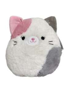 squishmallows official kellytoy squishy soft plush toy animal (12 inch fuzz-a-mallows, karina the fuzzy cat)