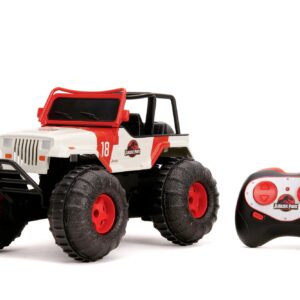 Jada Toys 253255045 Jurassic Park RC Sea and Land Jeep 1:16, Multicoloured