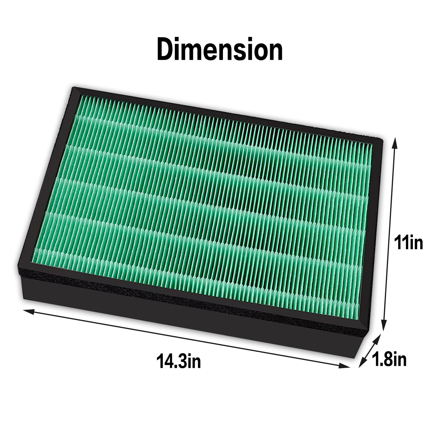 Replacement HEPA Filter Combined with Activated Carbon Compatible with Coway Airmega 400/400S Max 2, 2PCS