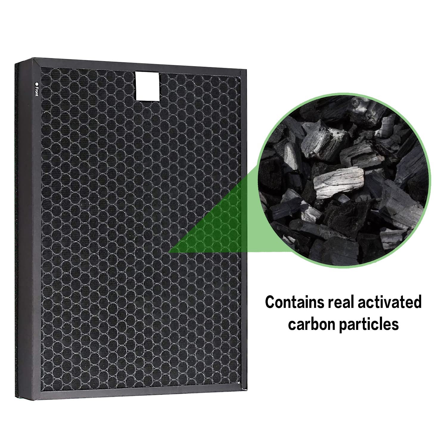 Replacement HEPA Filter Combined with Activated Carbon Compatible with Coway Airmega 400/400S Max 2, 2PCS