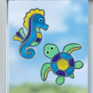 Creativity for Kids Window Art Project: Ocean Friends - Create Your Own Window Art, Under The Sea Suncatcher Kit