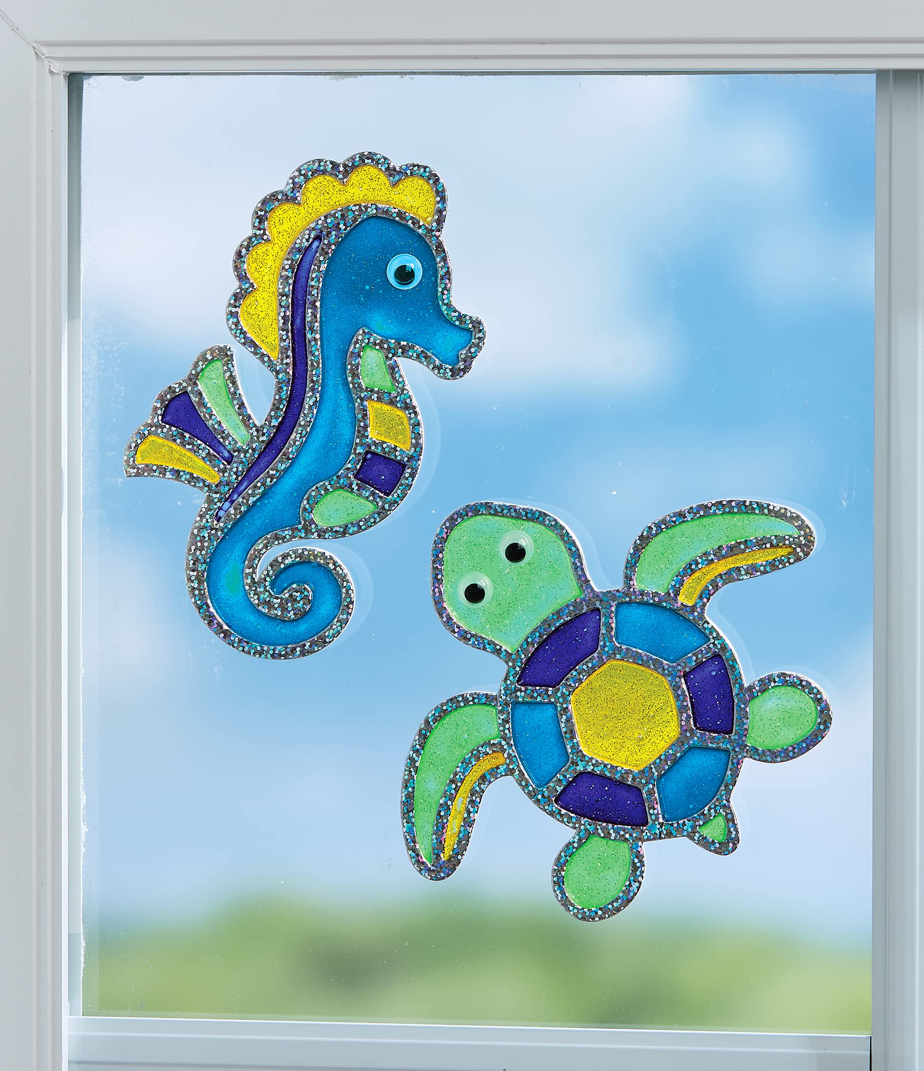 Creativity for Kids Window Art Project: Ocean Friends - Create Your Own Window Art, Under The Sea Suncatcher Kit