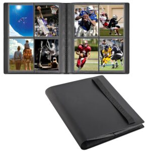 4 pockets card binder, trading card album folder double-sided 160 side waterproof loading card collectors album for trading cards/sports card/game cards os1120bk