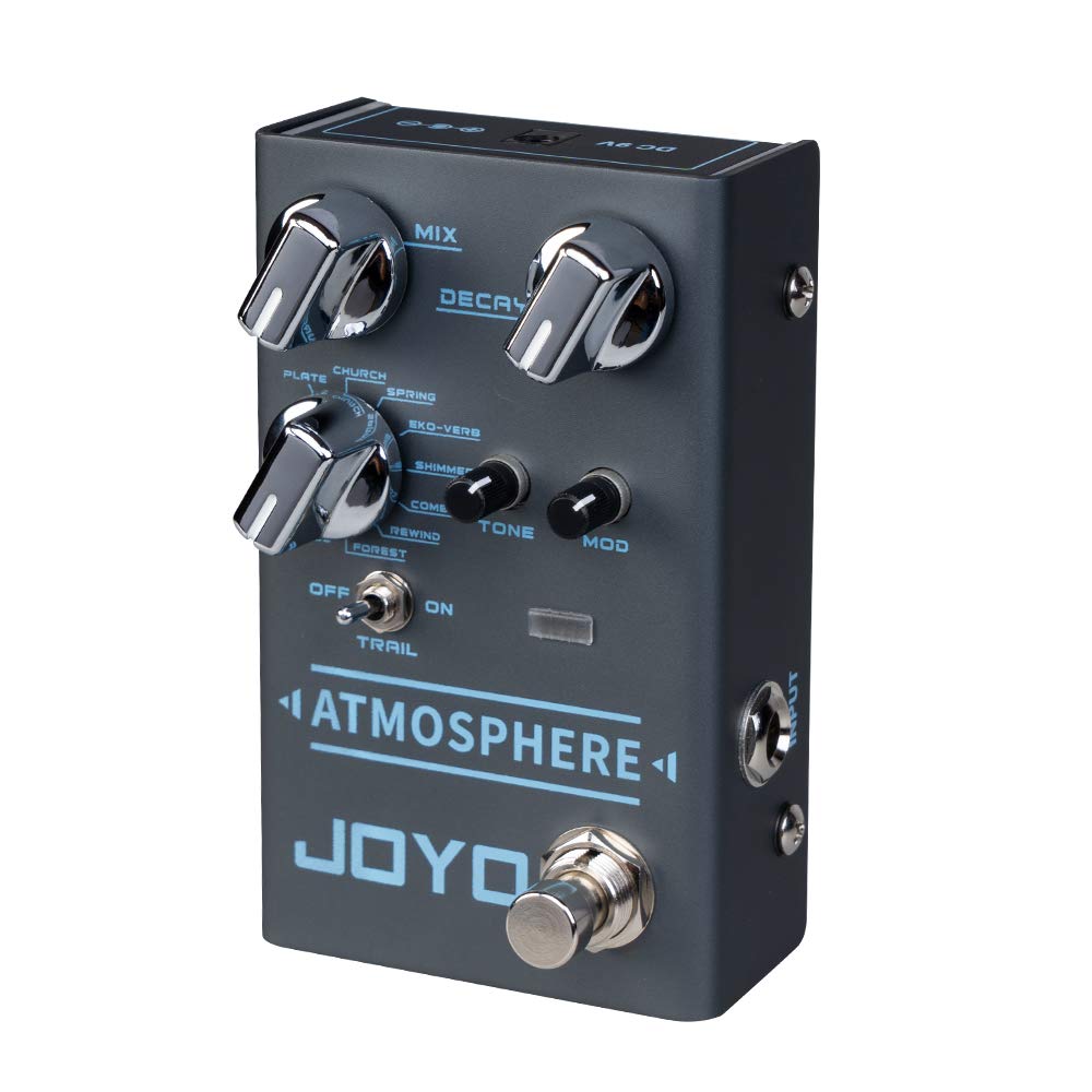 JOYO D-SEED-II Multi Stereo Delay Pedal Bundle with R-14 Atmosphere R Series Reverb Modulation Pedal for Electric Guitar