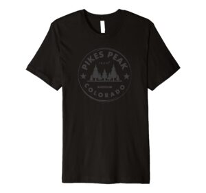 pikes peak colorado - mountain forest co blackout premium t-shirt