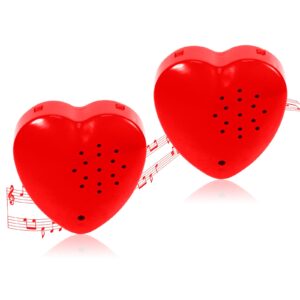 civaner 2 pack voice recorder for stuffed animal 20 second red heart voice recorder christmas sound recording device recordable for plush bears toy