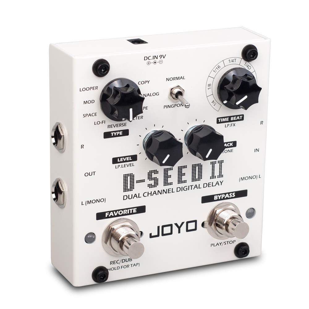 JOYO D-SEED-II Multi Stereo Delay Pedal Bundle with R-14 Atmosphere R Series Reverb Modulation Pedal for Electric Guitar