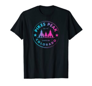 pikes peak colorado – co retro mountain forest t-shirt