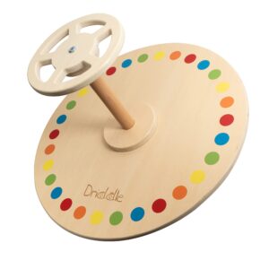 wooden spinner seat - sit and spin - bigger size - classic spinning activity toy for toddlers & kids all ages (patent pending)