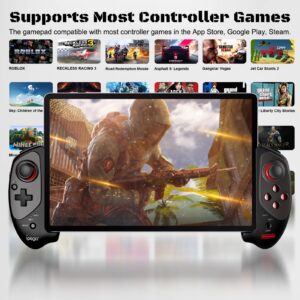 Joso Game Controller for iPad, Tablet (11"), Direct Play, Bluetooth Controller Gamepad for Android, Galaxy Z Fold4, Galaxy Z Flip4, Galaxy S23 S22 21Ultra, Fire HD 10, 8, iPhone 14 13 Pro Max