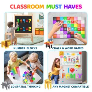 Hiwawind Magnetic Blocks 30pcs, Toddler Toys for Boys and Girls,Large 1.18 Inch Magnet Building Toys,Creative STEM Montessori Sensory Toys, Magnet Toys for Kids Age 3 4 5 6 7 8 Year Old