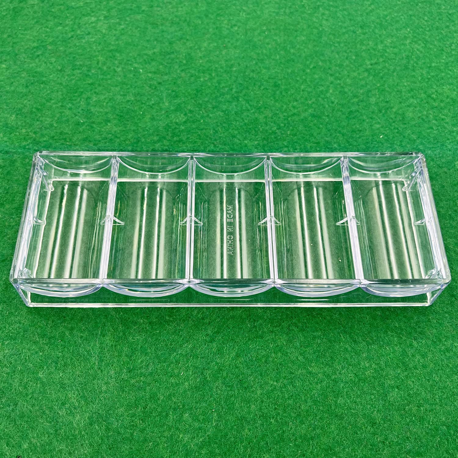 SEETOOOGAMES Poker Chip Tray Rack - Clear Acrylic Poker Chip Holder - Chip Storage Display Case for Texas Hold'em, Blackjack, Gambling, Poker Clubs, Parties or Home Casino Nights - 10 Pack