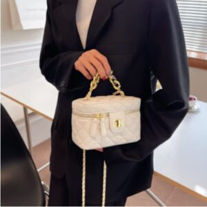 YBNGUAA 2022 New Diagonal Bag - Shoulder for Women, Lingge embroidery fashion handbag/Leather Ladies Handbag (D)