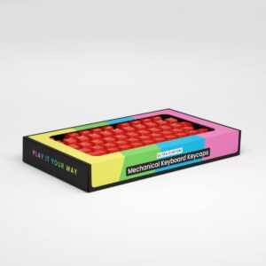 PWNAGE Full PBT Gaming Keycap Set - Double Shot PBT Shine Through Full Keyboard Keycaps (Red)