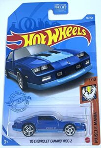 hot wheels - '85 chevrolet camaro iroc-z - muscle mania 1/10 [blue] #191/250