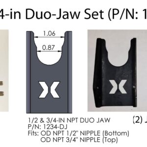 Jaw Set for QC-Mate by XBoom Coupler (1/2" & 3/4" Duo-Jaw Set (1234-DJ))