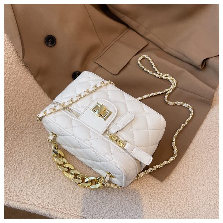 YBNGUAA 2022 New Diagonal Bag - Shoulder for Women, Lingge embroidery fashion handbag/Leather Ladies Handbag (D)