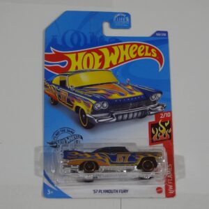 Hot Wheels - '57 Plymouth Fury - HW Flames 2/10 [Blue] - #168/250