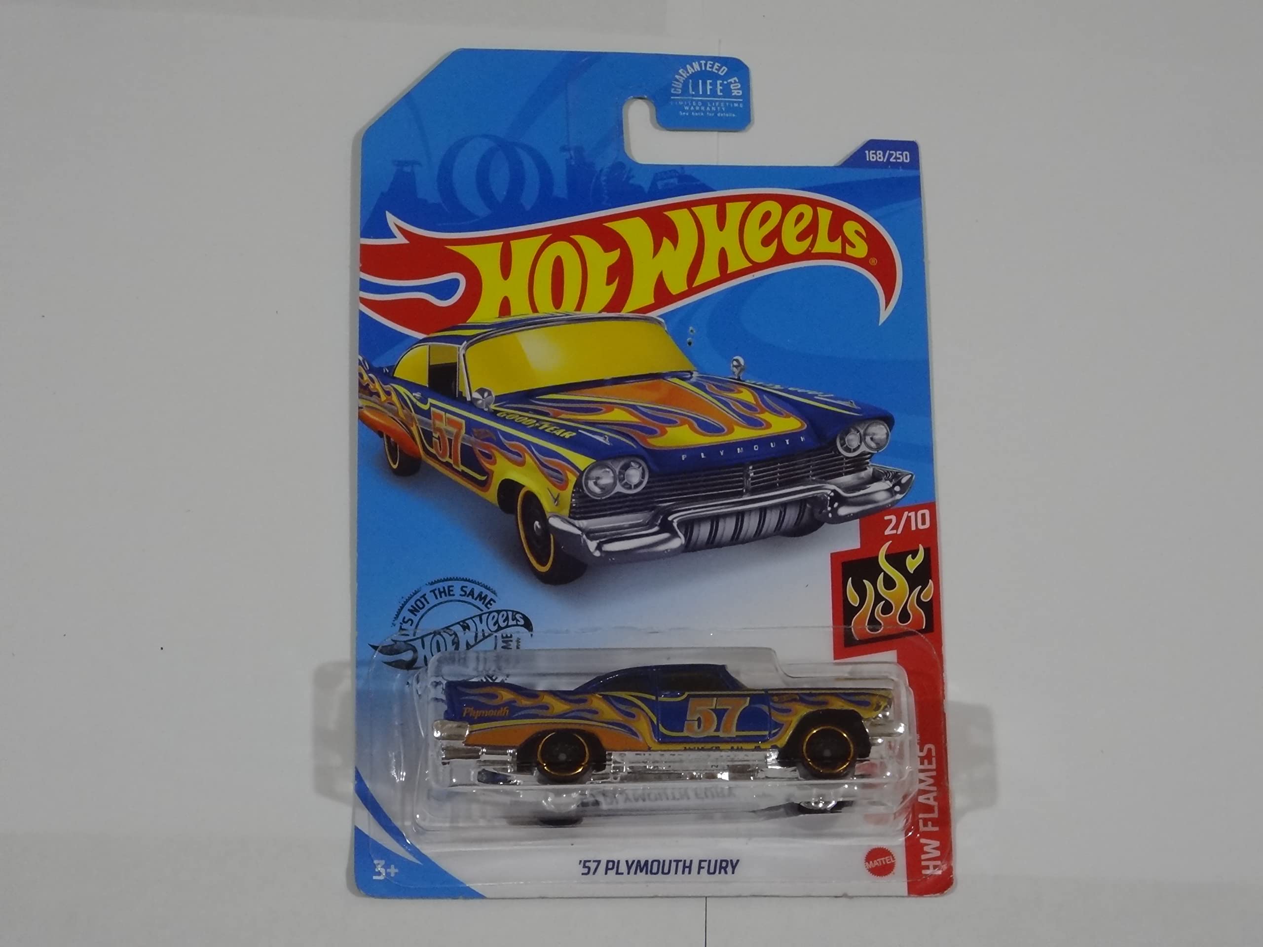 Hot Wheels - '57 Plymouth Fury - HW Flames 2/10 [Blue] - #168/250