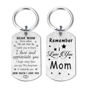 mom birthday gifts, remember i love you mom keychain, meaningful mother bday present from son daughter