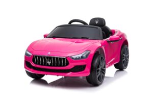 best ride on cars maserati ghibli, 12v battery powered ride on toy, pink, large