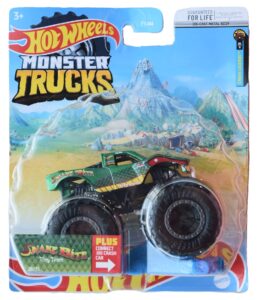 hot wheels monster trucks snake bite, connect and crash car, snake bite