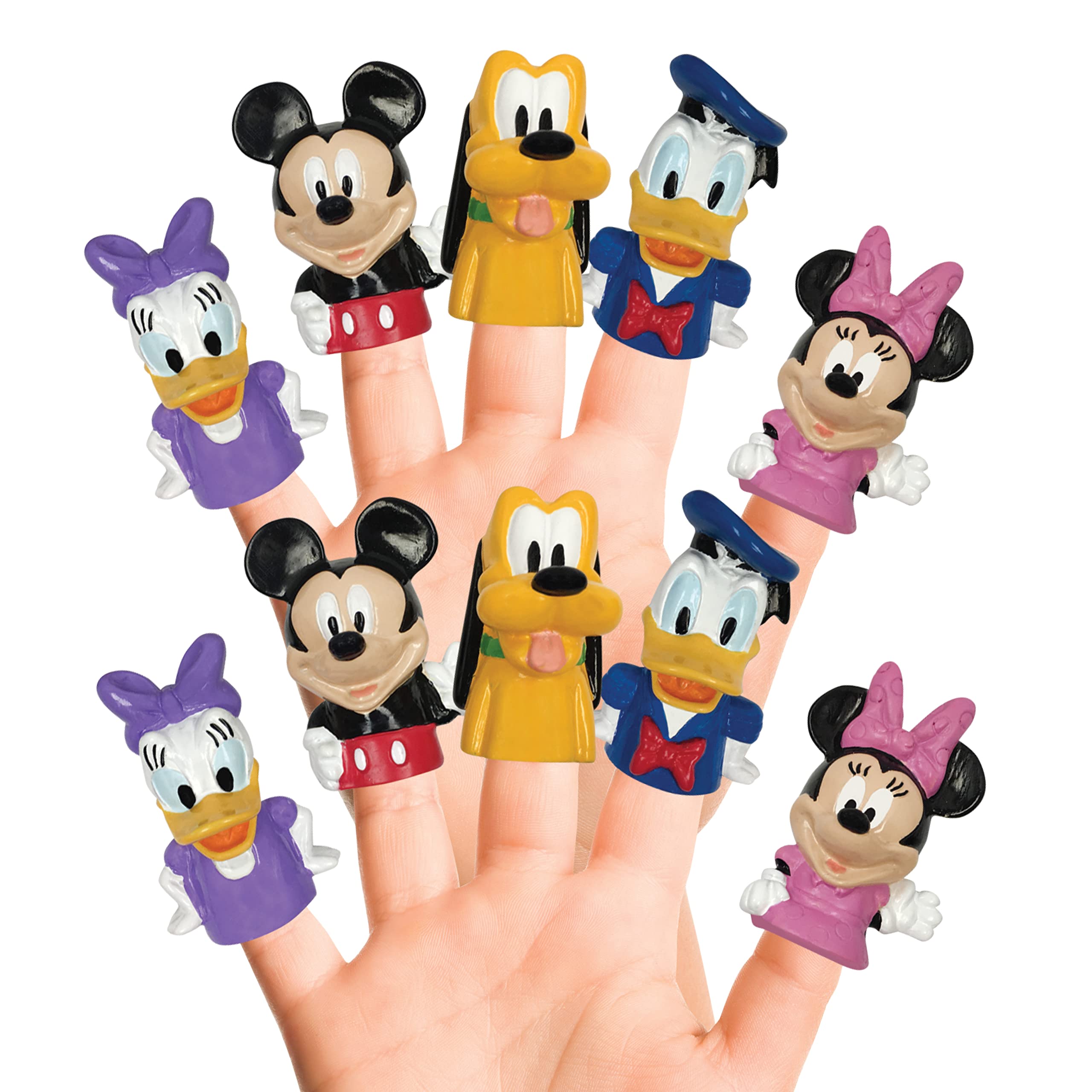 Disney Mickey Mouse & Friends 10 Piece Finger Puppet Set Party Favors, Educational, Bath Toys, Floating Pool Toys, Beach Toys, Finger Toys, Playtime