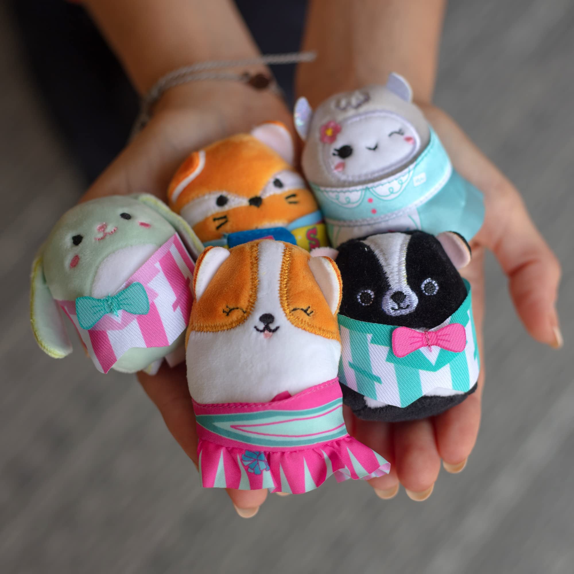 Squishmallows Squishville Series 6 - Assorted 5 Pack - Mini Plush & Accessories - Official Kellytoy - Styles May Vary - Great Stocking Stuffer & Gift for Kids