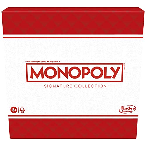 Monopoly Signature Collection Family Board Game for 2 to 6 Players, Premium Packaging and Components, in-Box Storage, Family Game for Ages 8+