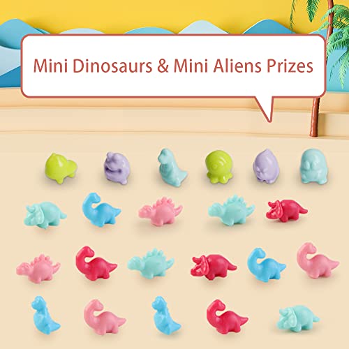 Mini Claw Machine Toys for Kids & Adults with Mini Dinosaur Figures Prizes, Stuff Things that Actually Work, Mini Arcade Game Miniature Novelty Toys for 3+ Year Old Boys & Girls