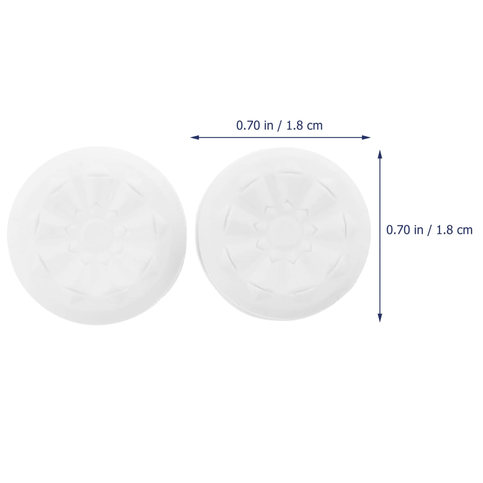 SOLUSTRE 2pcs ps4ps5 Joystick Stick Cover ps4controller Joystick Grip Covers Silicone Button Cover Joystick Protective Cover Joystick Caps Thumb White Button Cap