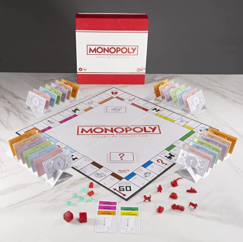 Monopoly Signature Collection Family Board Game for 2 to 6 Players, Premium Packaging and Components, in-Box Storage, Family Game for Ages 8+