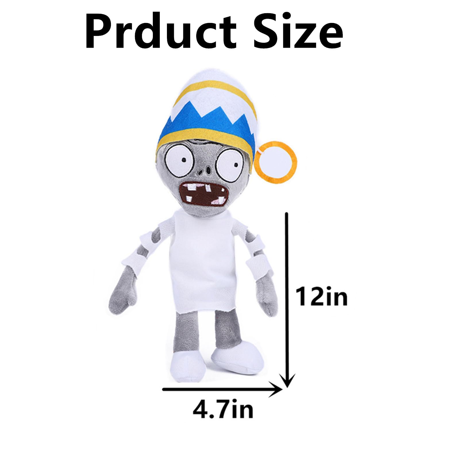 JHESAO 12" Plants and Buckethead Zombies Plush Toys Normal Zombies PVZ Plushies 1 2 Stuffed Soft Doll Buckethead Zombies New