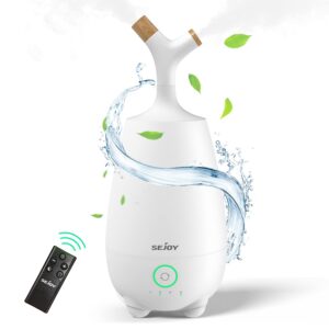 humidifiers for large room 5l ultrasonic cool mist humidifier for bedroom cute humidifier ultra quiet top fill air humidifier for baby plants with essential oil diffuser and remote control, white