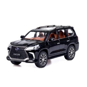 diecast car model 1/24 scale - zinc alloy pull back toy car with sound and light, collectible toys vehicle for adults and boys girls (black)