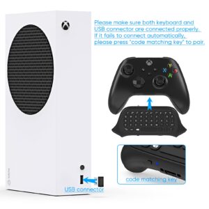 Keyboard for Xbox Series X/S Controller, for Xbox One/S/Controller Gamepad and Upgraded Vertical Cooling Stand with Suction Cooling Fan and Dual Controller Charger Station for Xbox Series S