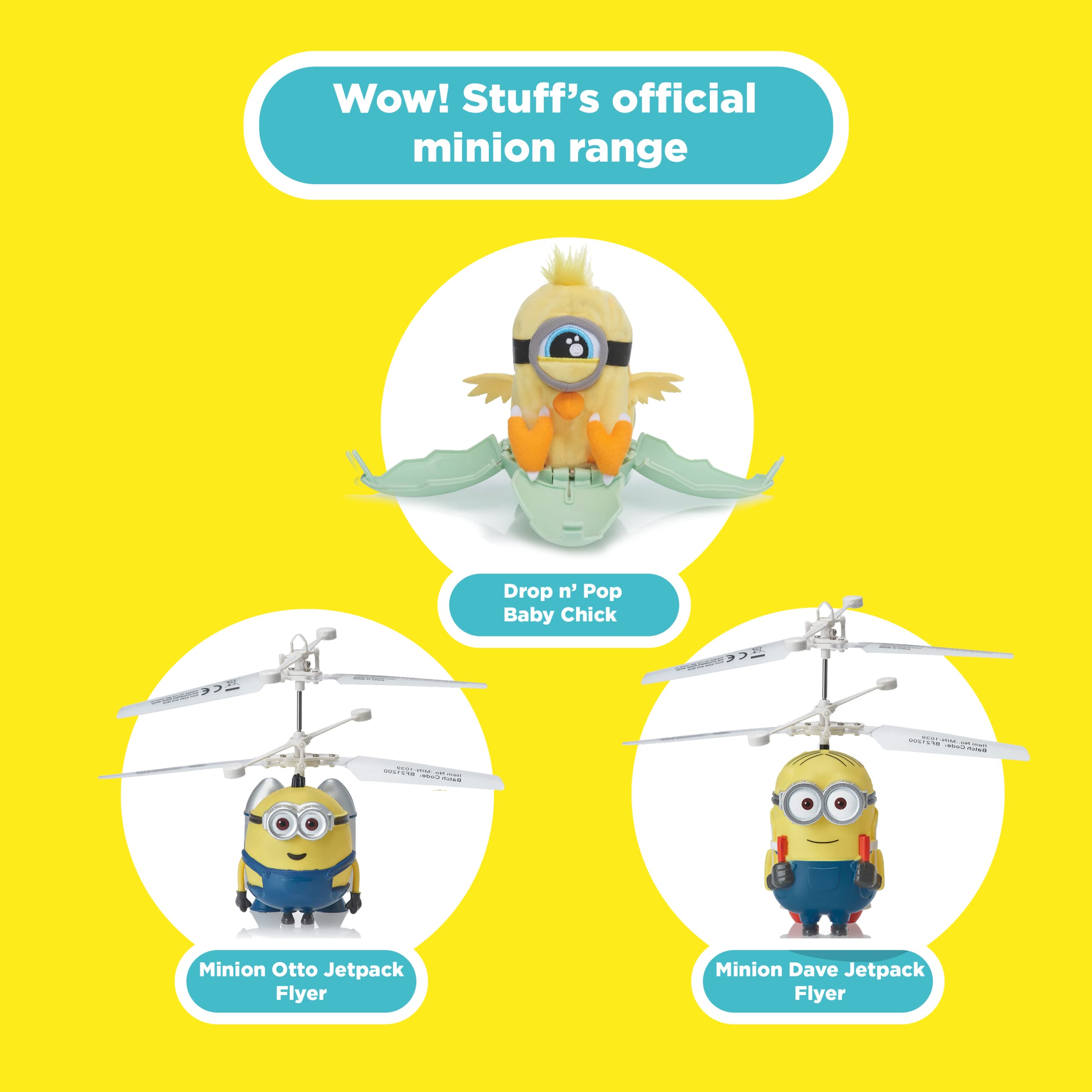 Wow! PODS Stuff Minions: Rise of Gru - Drop 'n Pop Minion Toy Zodiac Chicken | Official Film Merchandise, Collectables, Toys and Gifts for Boys and Girls, Aged 5+, Yellow