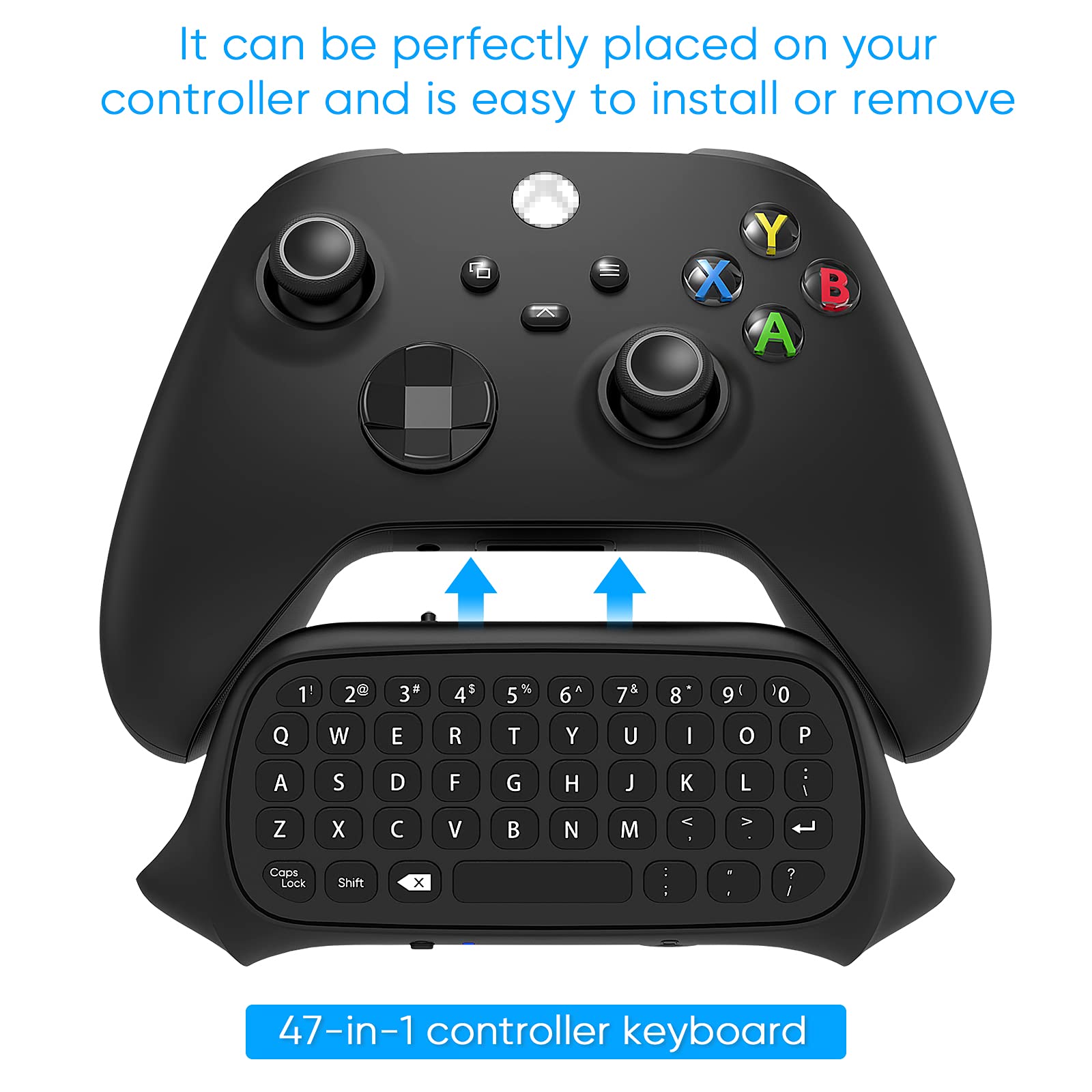 Keyboard for Xbox Series X/S Controller, for Xbox One/S/Controller Gamepad and Upgraded Vertical Cooling Stand with Suction Cooling Fan and Dual Controller Charger Station for Xbox Series S