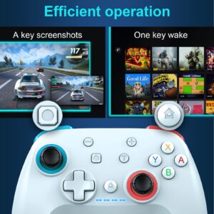 FLIEEP Switch Controller - Wireless Switch Controller for Nintendo Switch/Switch OLED/Switch Lite with Macro Button, 3 Levels Turbo Function, 4 Levels Adjustable Vibration, Six-Axis Motion Control